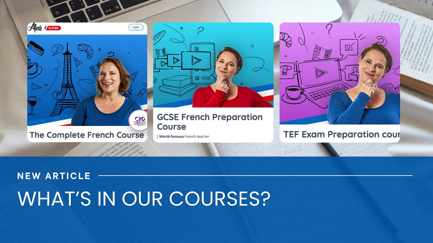What's in my Online French Courses?