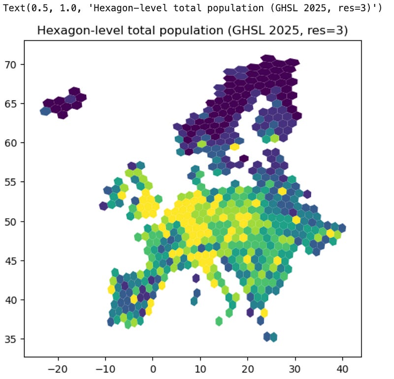 Mapping Population Density with ASCII Art - Minimal Map Using Python