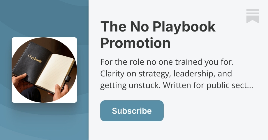 The No Playbook Promotion | Substack