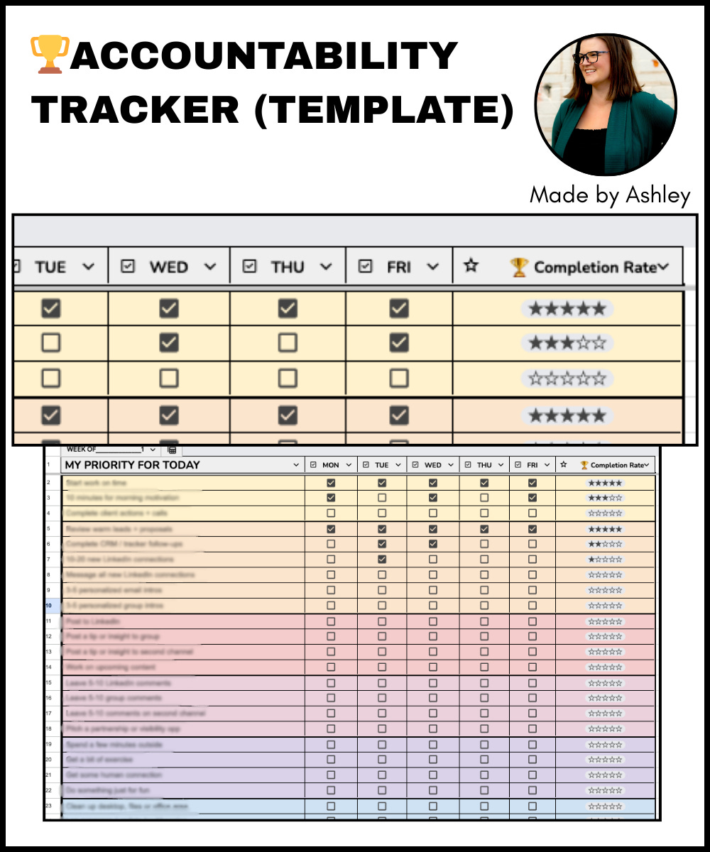 TEMPLATE: 🏆 Accountability Tracker - by Ashley Dennison