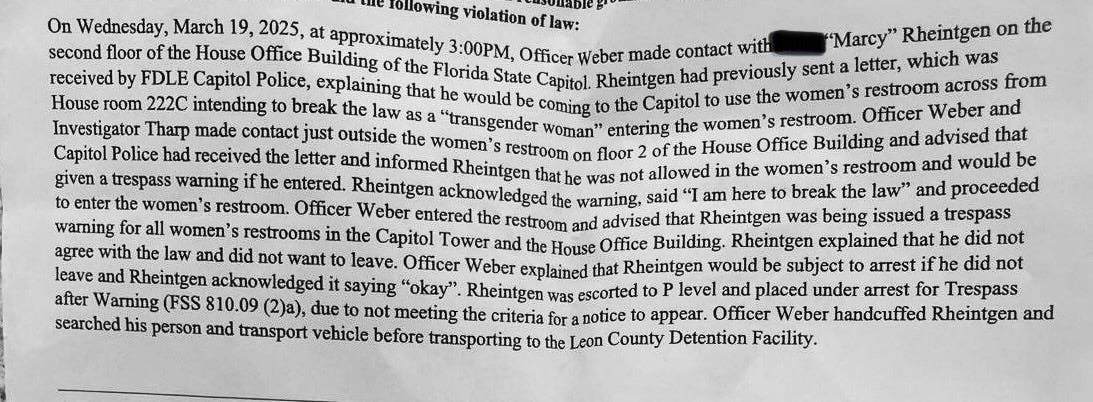 Trans Woman Arrested, Sent to Men’s Jail For Entering Florida Capitol ...