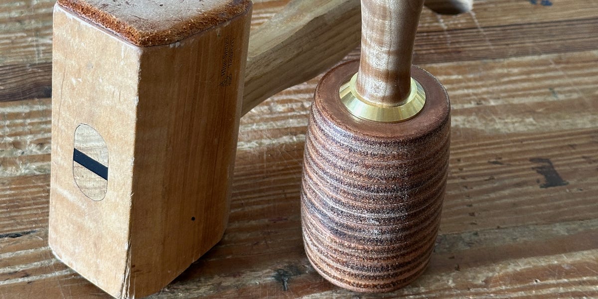 Blue Spruce Leather Assembly Mallet