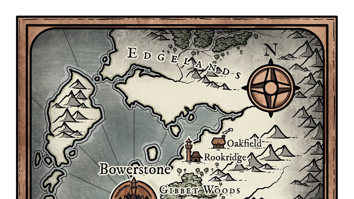Redrawing My 'Fable' Fan-map from 5 Years Ago - by Dewi