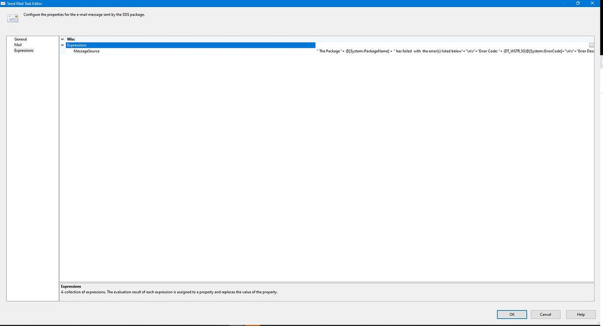 Using a Send Mail Task to Send out Notifications in SSIS