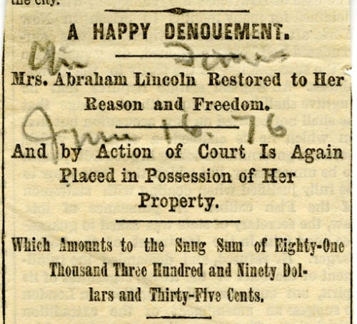 The Insanity Trial of Mary Lincoln - by Alexis Coe