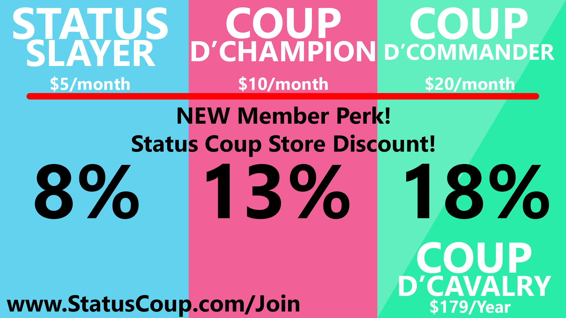 New PERKS for Status Coup Members! - by Jordan Chariton