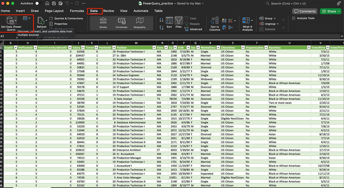 Extract, Transform & Load (ETL) data in Microsoft Excel using Power Query