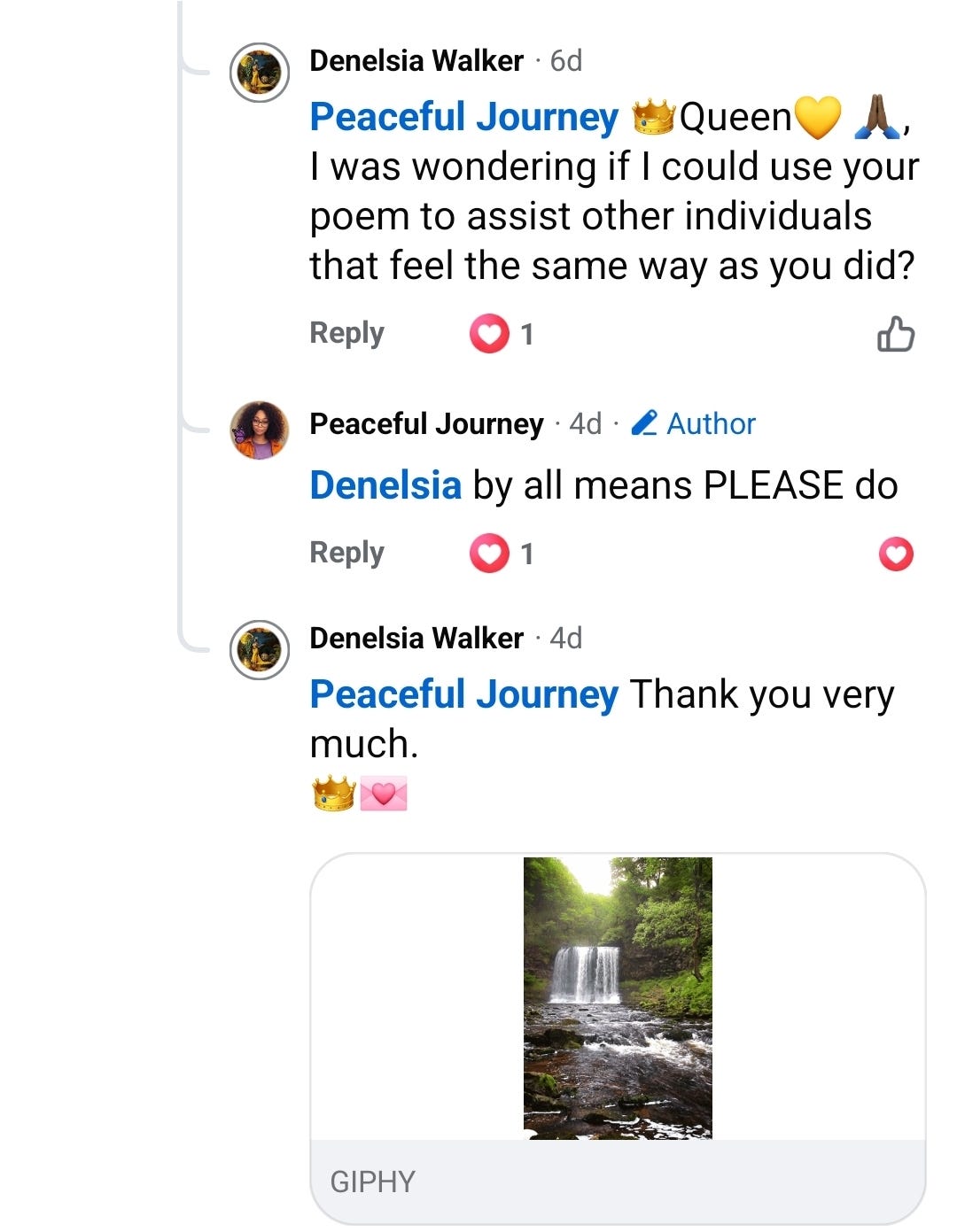 The Waterfalls Chased Me: - by Denelsia Walker