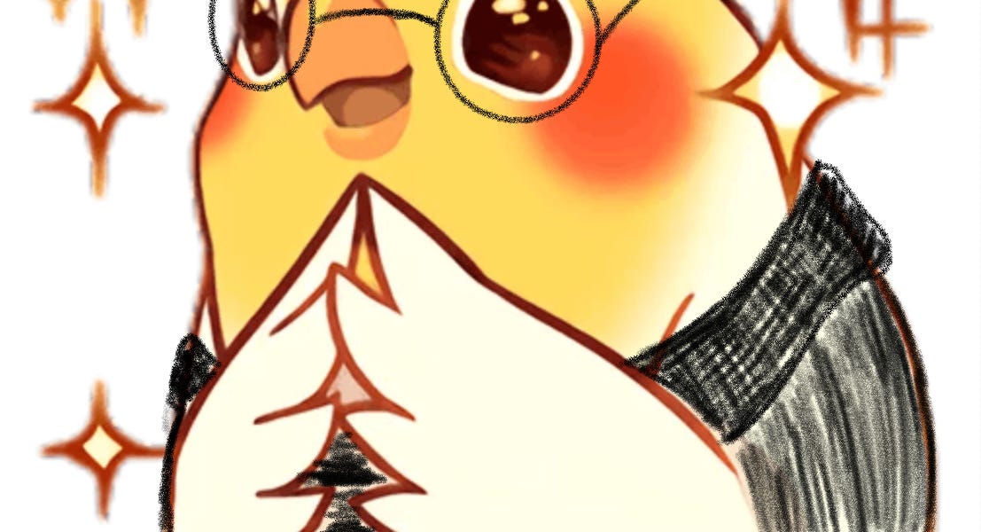 Steve Jobs as a cockatiel - by Chris Hynes - cricket