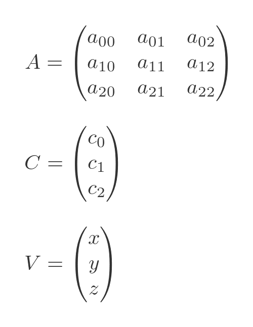 Using matrices to solve simultaneous equations automatically