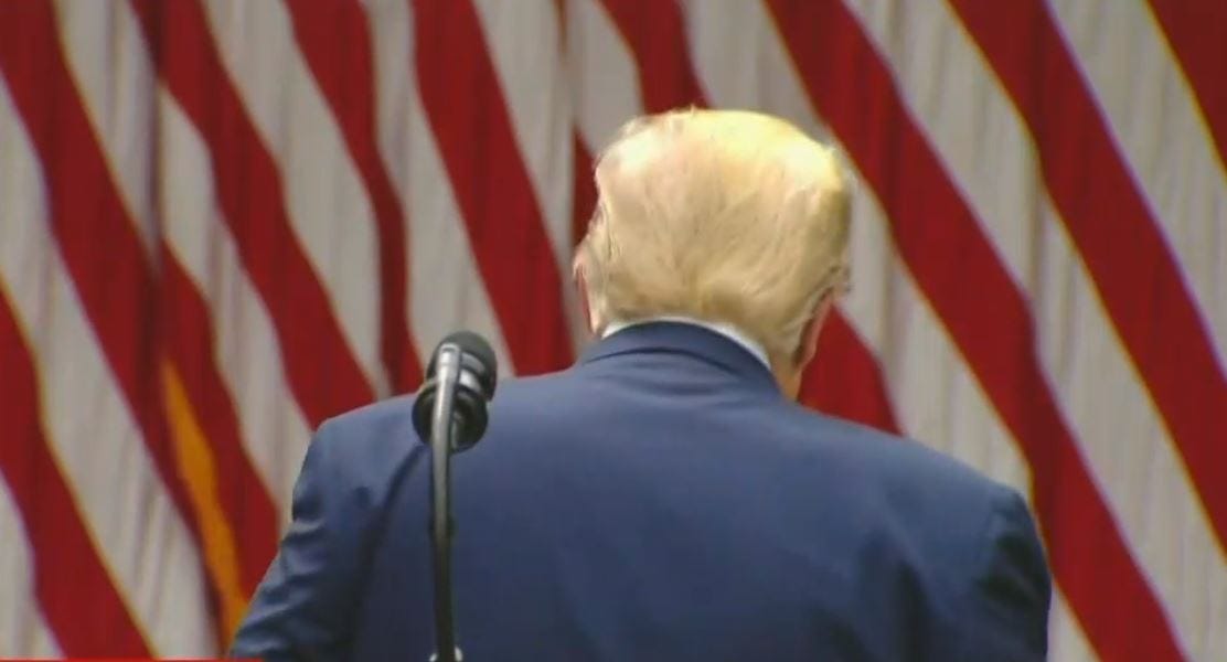 Reeling Trump Cancels Press Conference To Hide From Economic Carnage