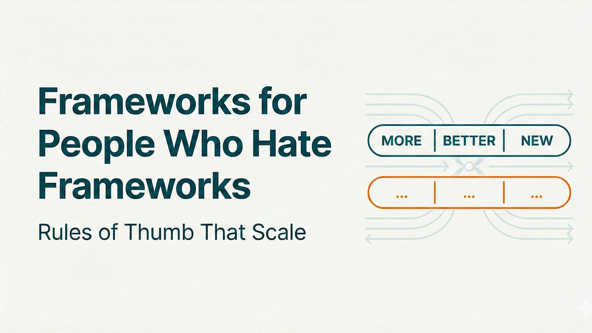 Frameworks for People Who Hate Frameworks