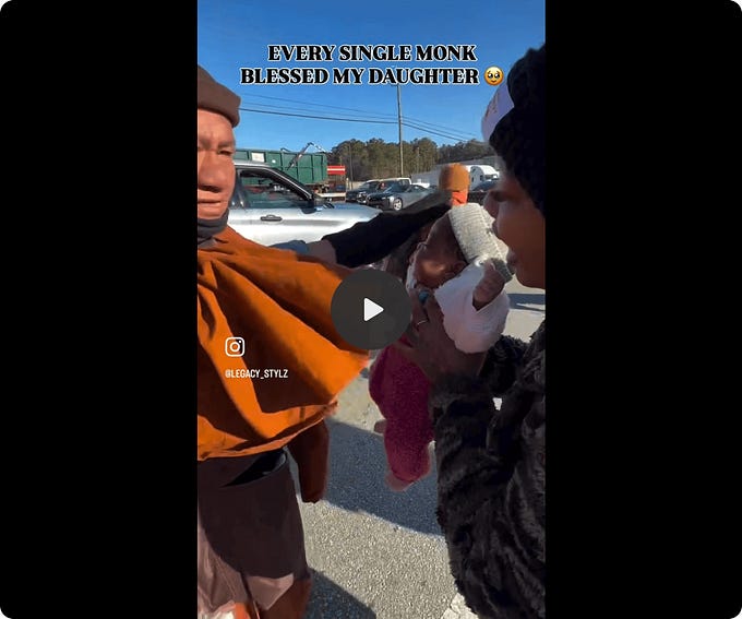 Jennifer Canter (@jennifercanter): "Every monk stopped. Every one. To ...