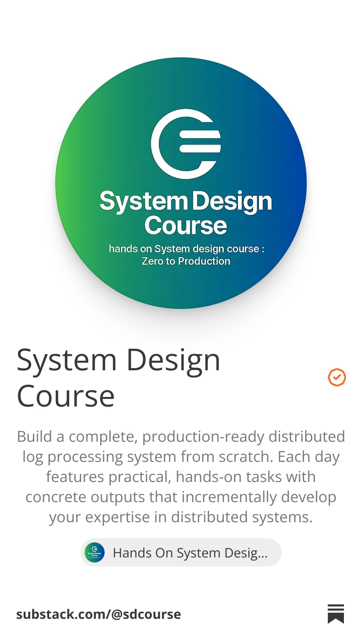 System Design Course | Substack
