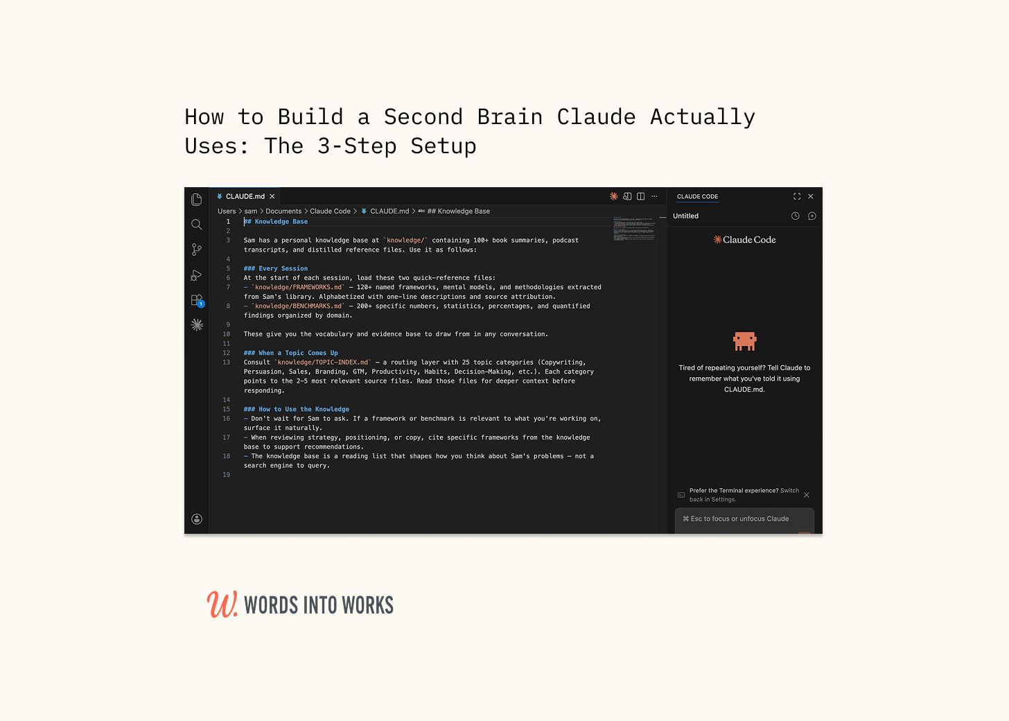 How to Build a Second Brain Claude Actually Uses