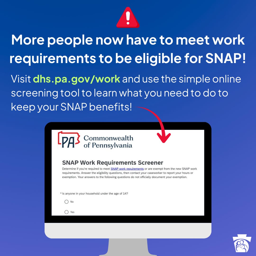 New Screening Tool for SNAP Requirements and Other Resources to Share