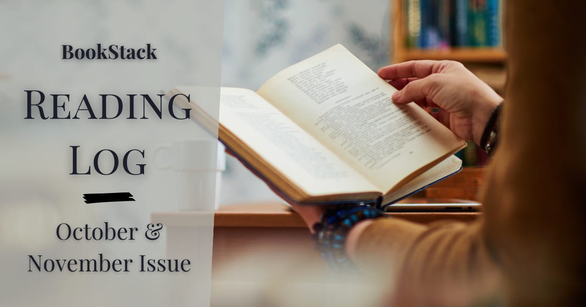 Reading Log: October & November Issue. - by Hazel