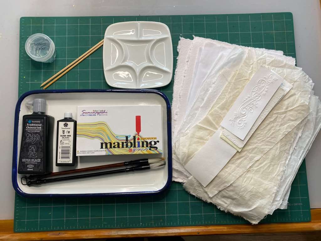 DIY Suminagashi: The Art of Japanese Paper Marbling