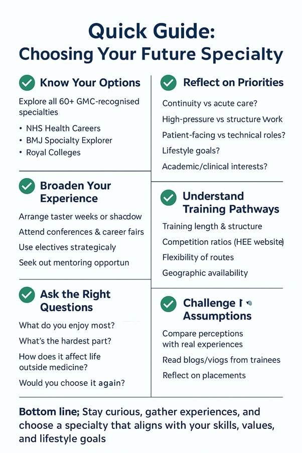 How to choose your medical specialty: A map and some tools