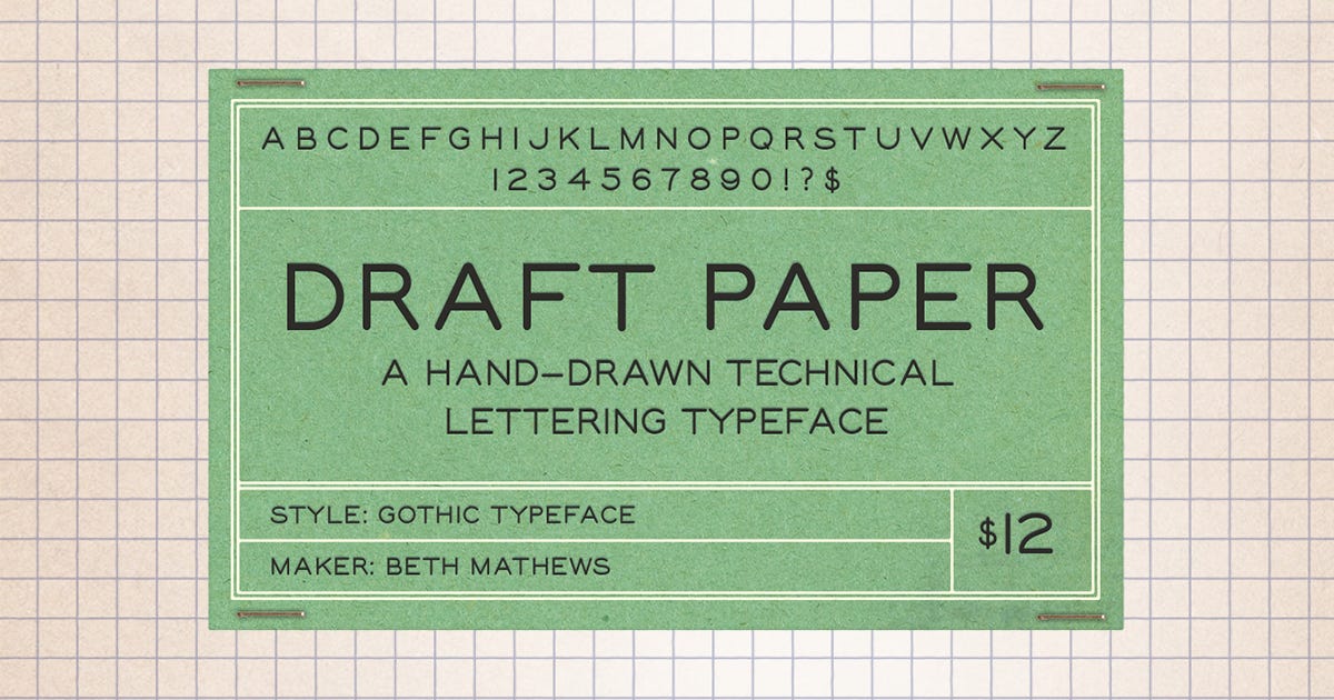 Introducing Draft Paper Typeface - Beth Mathews Design