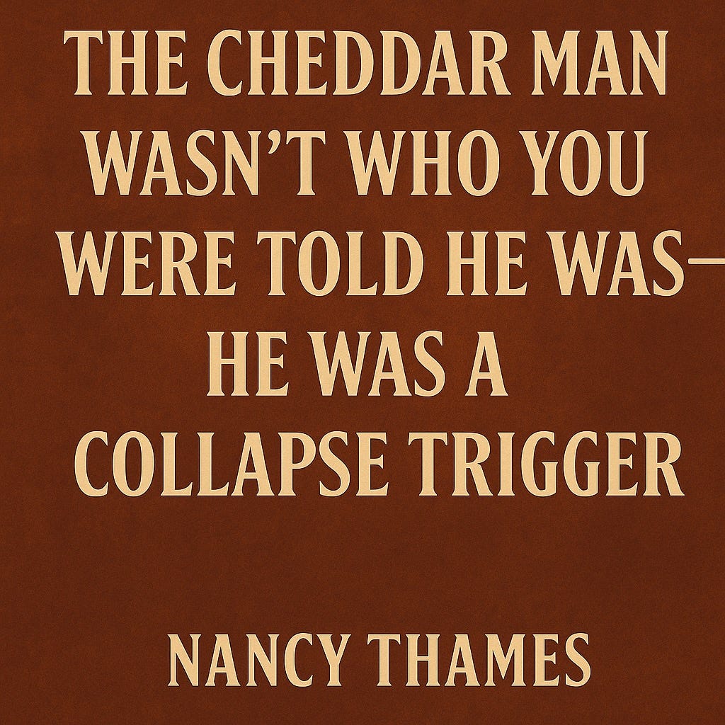 The Cheddar Man Wasn’t Who You Were Told He Was — He Was a Collapse Trigger