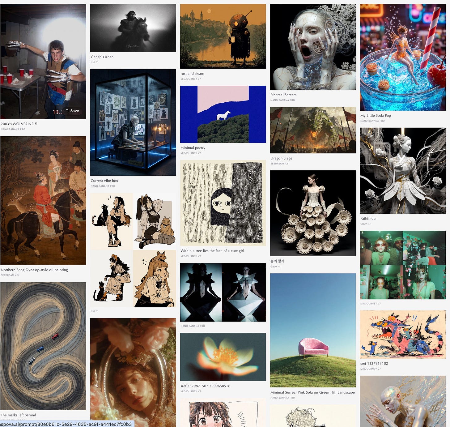 The Prompt Gallery for Daily Inspo (1500+ IMAGE PROMPTS)
