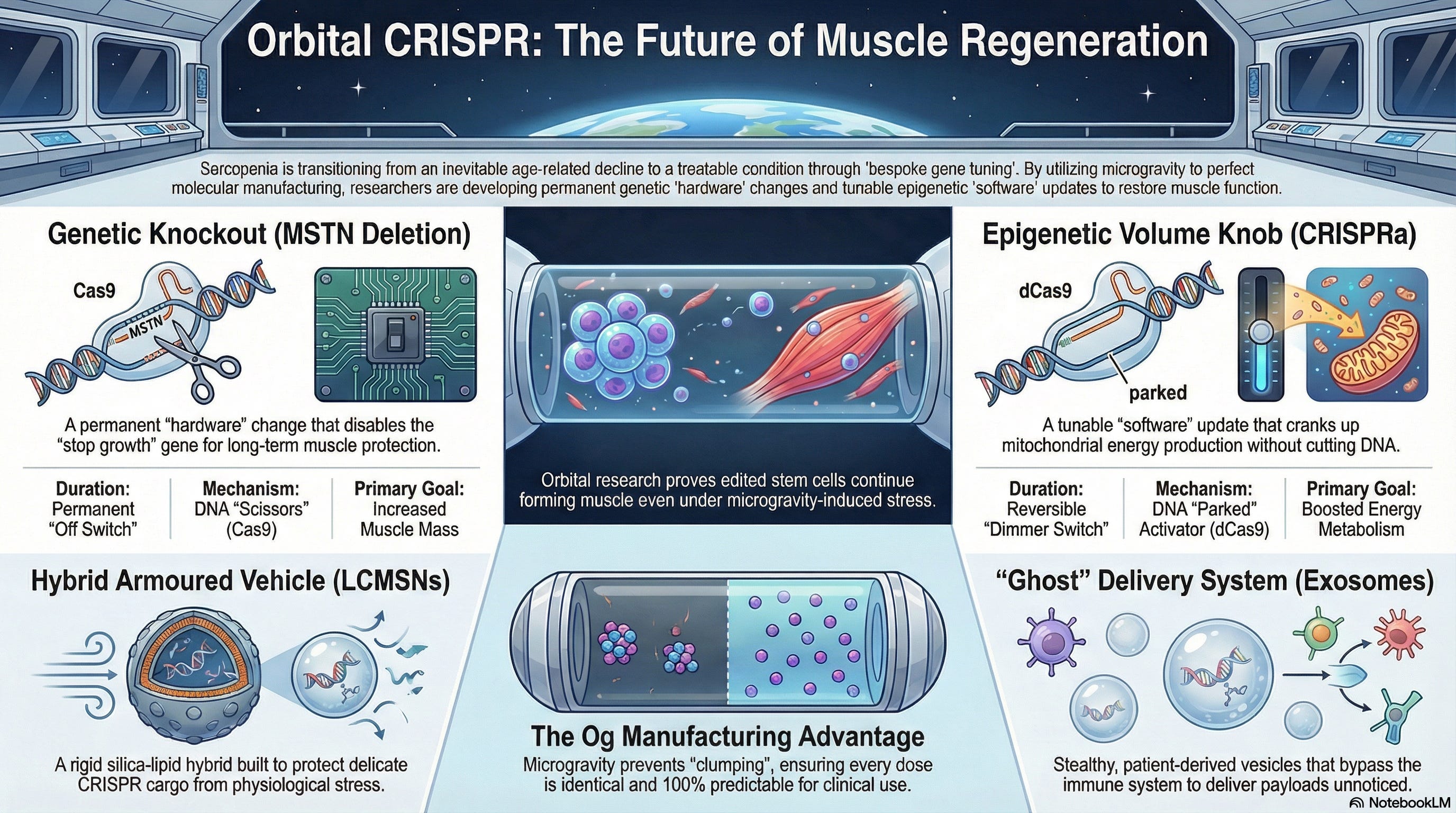 Microgravity CRISPR research for Sarcopenia [Strategy]
