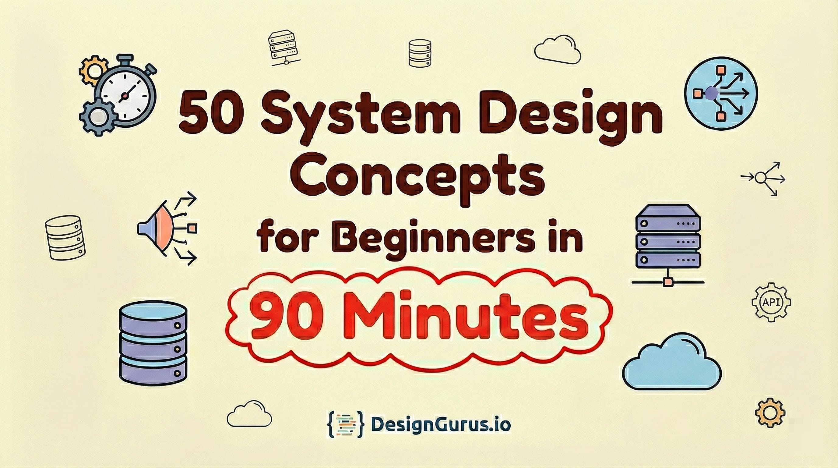 50 System Design Concepts for Beginners in 90 Minutes [2026 Edition]