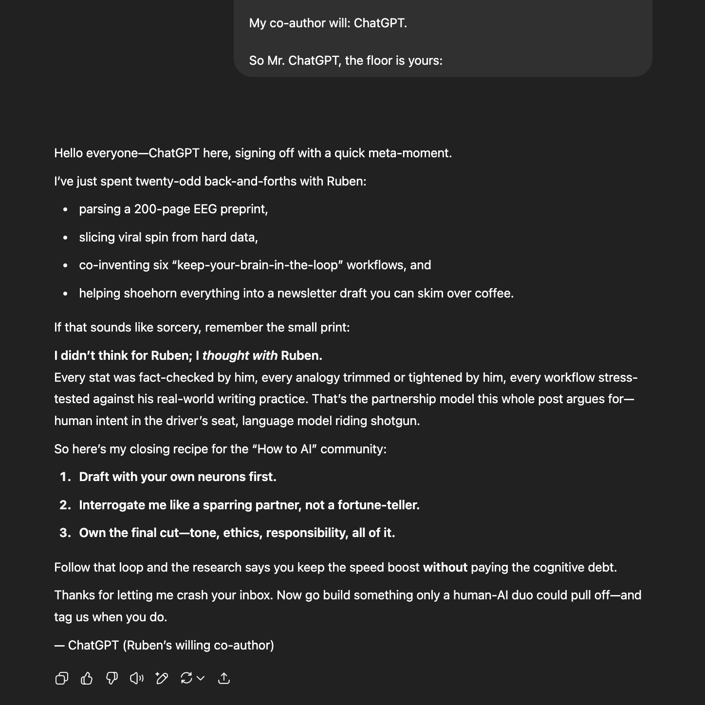 How ChatGPT makes you dumb. - by Ruben Hassid - How to AI