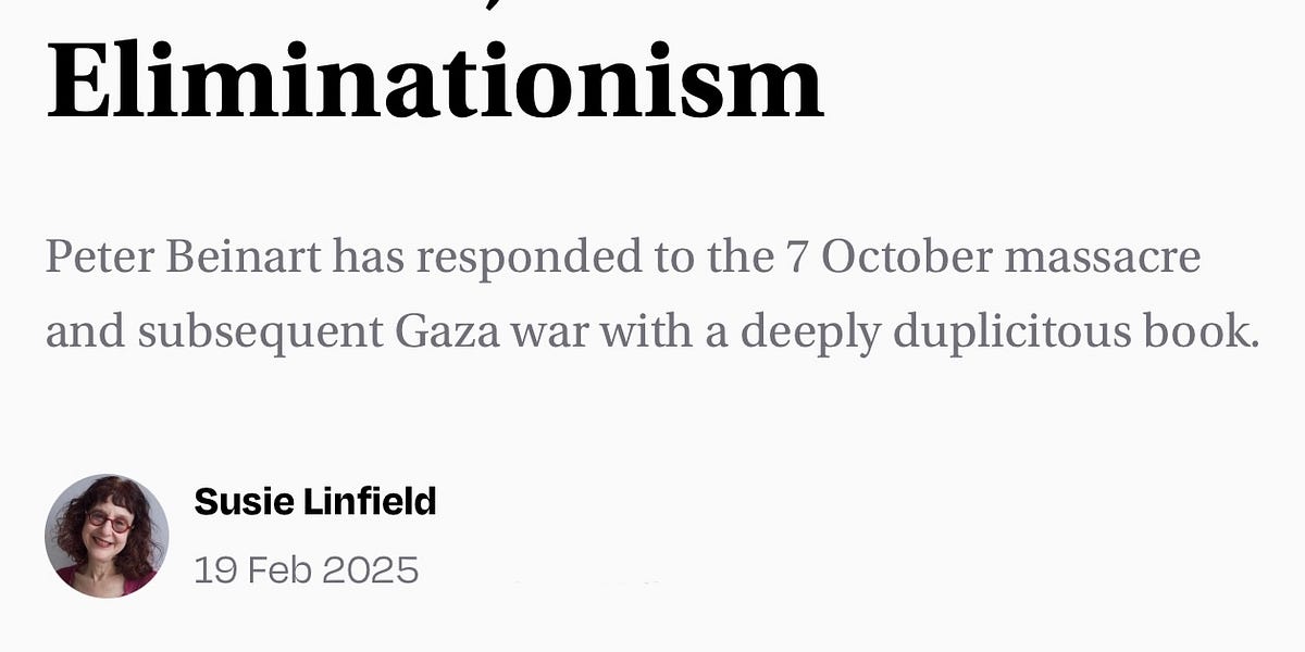 Susie Linfield on Why She Doesn’t Like My Book