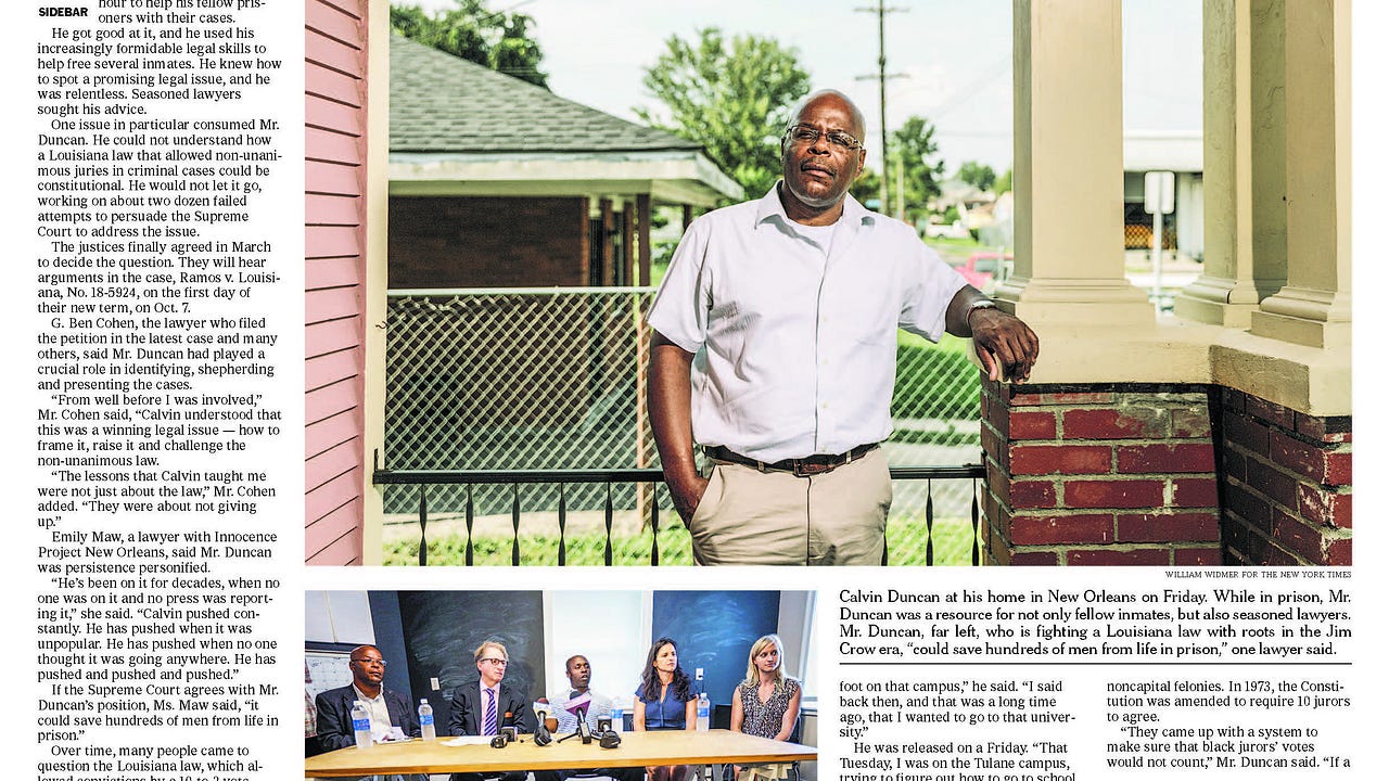 Journey of a Jailhouse Lawyer | Calvin Duncan | Substack