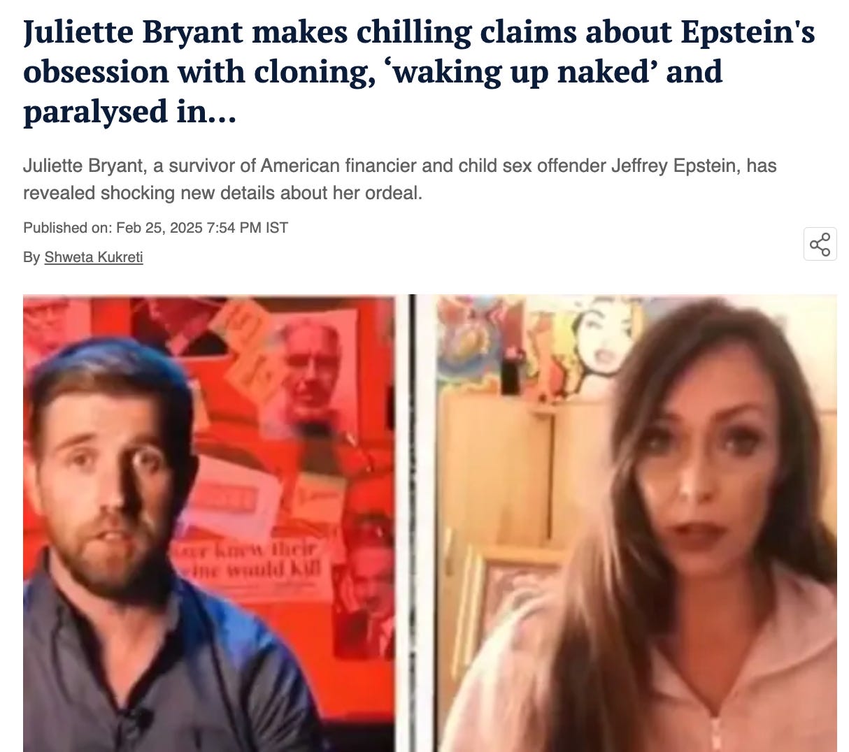 The Epstein files have vindicated victim, Juliette Bryant who told the ...