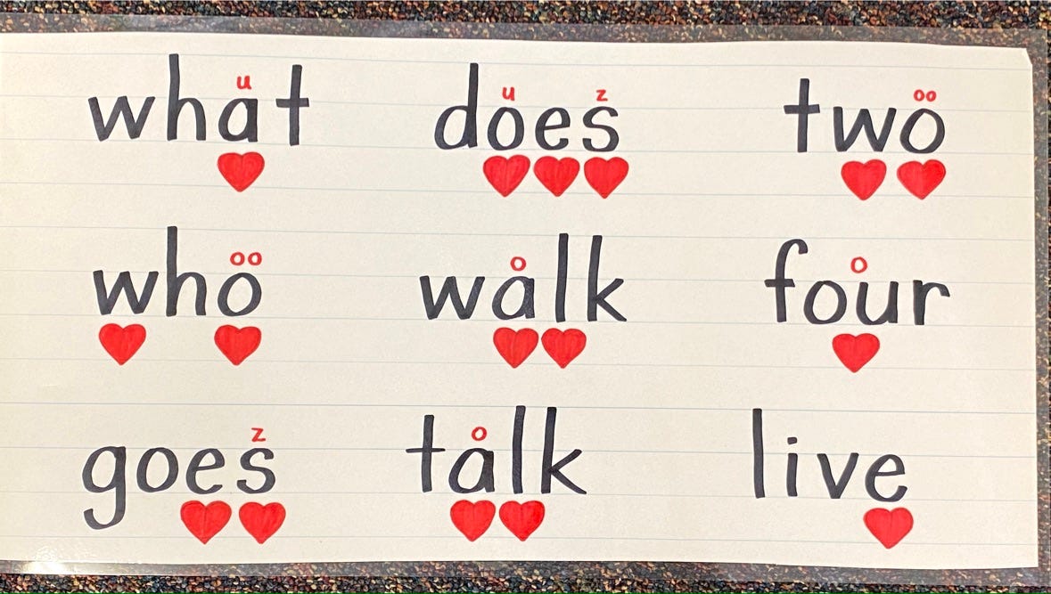 Heart Words - by Randee Bergen - Busy Bee Kindergarten