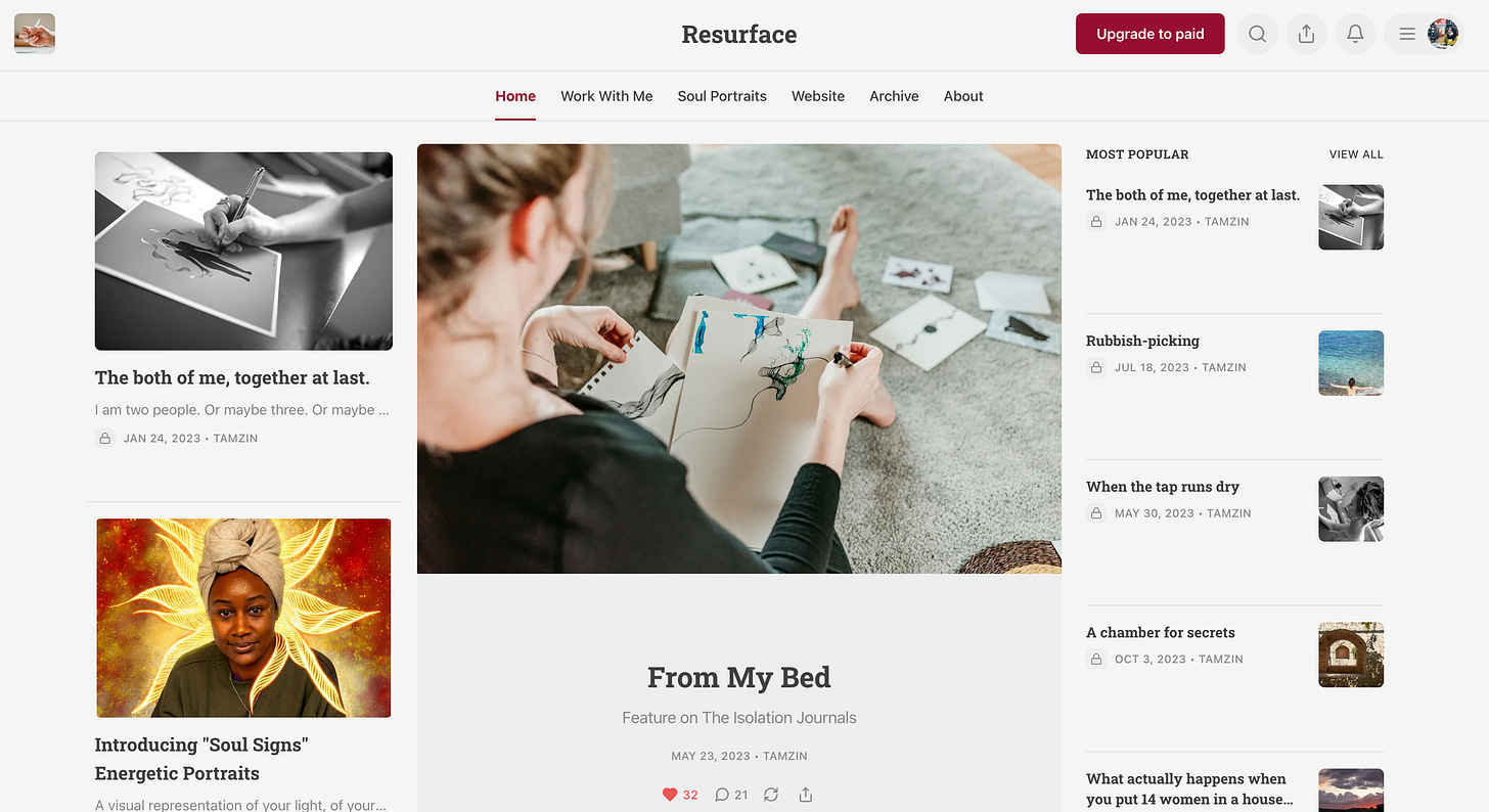 Visual content, intuitive art and monetisation on Substack with Tamzin ...