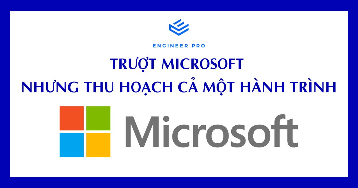 TRƯỢT MICROSOFT NHƯNG THU HOẠCH CẢ MỘT HÀNH TRÌNH – CHIA SẺ THỰC TẾ TỪ ...