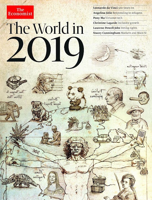 MENSAGENS ENIGMÁTICAS DA REVISTA "THE WORLD IN 2019" DA "THE ECONOMIST"