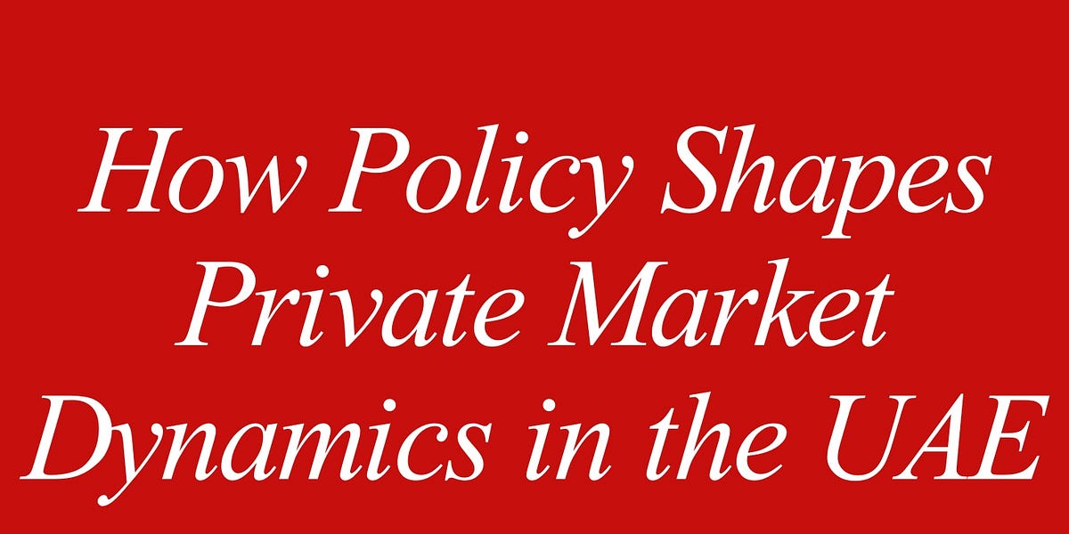 How Policy Shapes Private Market Dynamics in the UAE