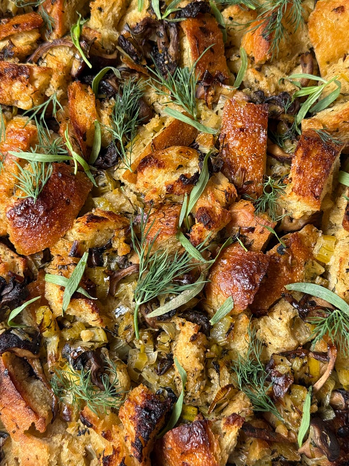 Swedish Thanksgiving: Wild Mushroom & Leek Stuffing