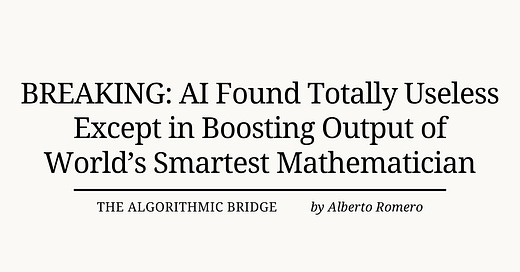 The Algorithmic Bridge | Alberto Romero | Substack