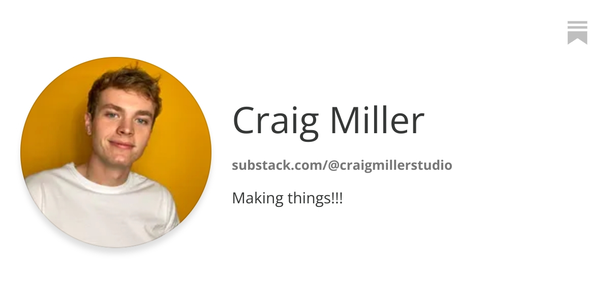 Craig Miller | Substack