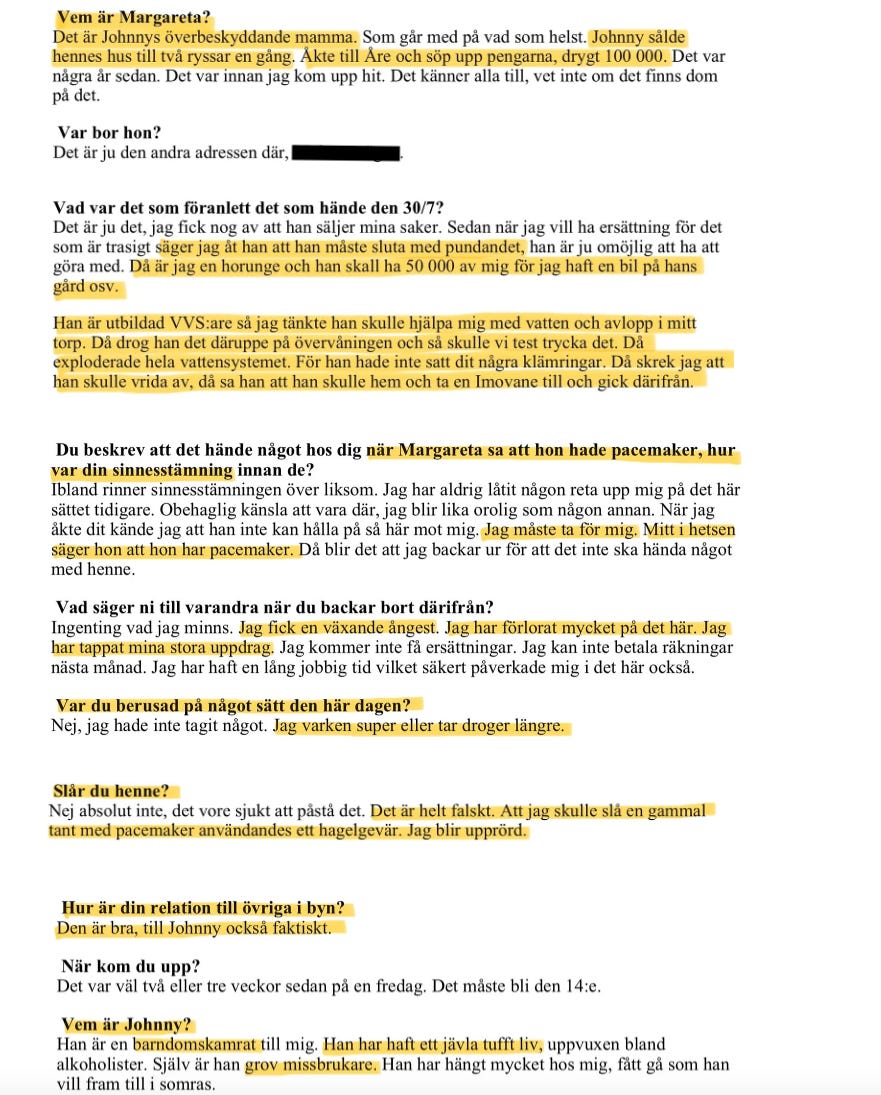 BREV 368 – Kvinnor med Lidl-påsar på huvudet i Malung.