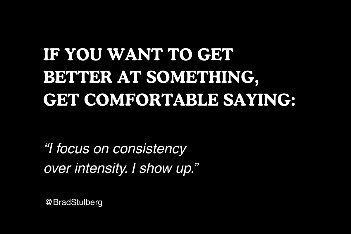 If You Want to Get Better at Something, Get Comfortable Saying...