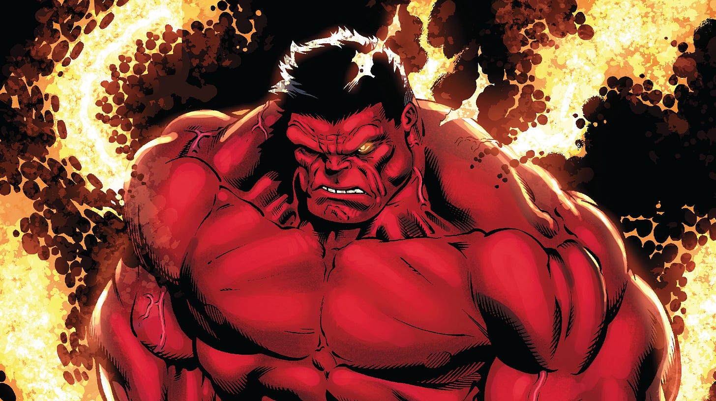 marvel red hulk