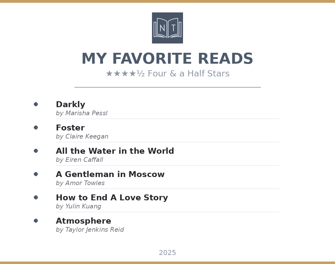What I Read in 2025 - by Alise Napp - Napp Time