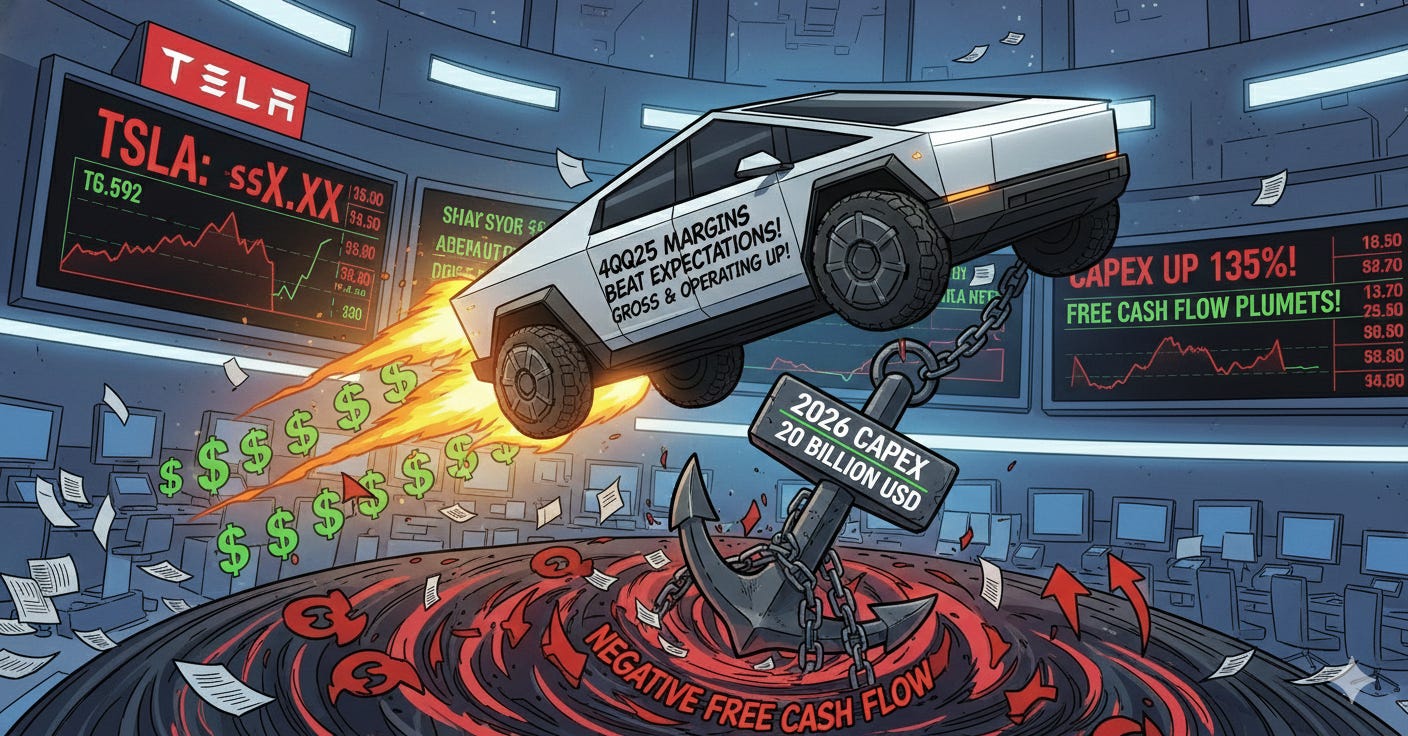 Tesla manages a better 4Q margin but with one off losses on bitcoin and ...