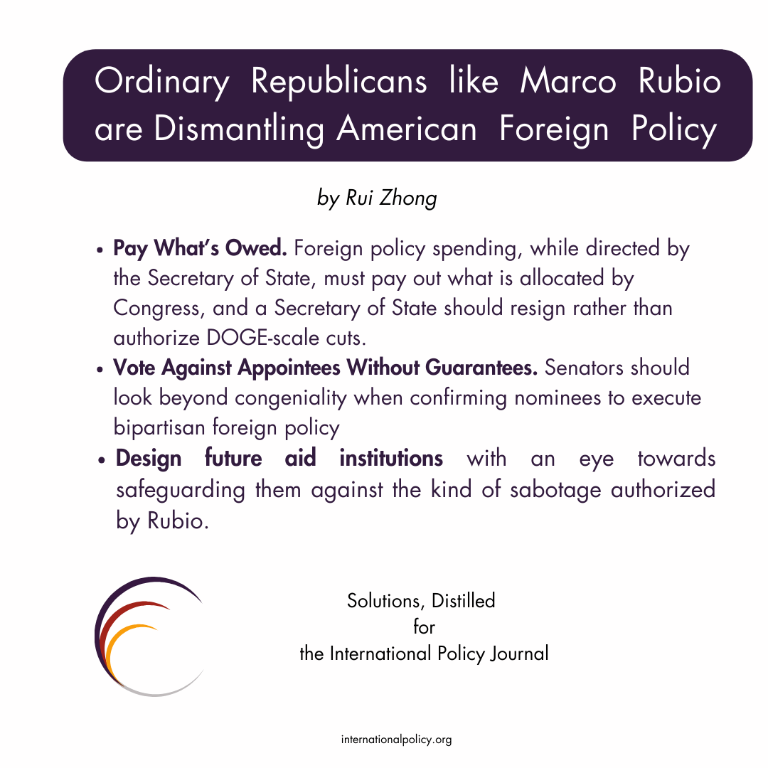 Ordinary Republicans like Marco Rubio are Dismantling American Foreign ...