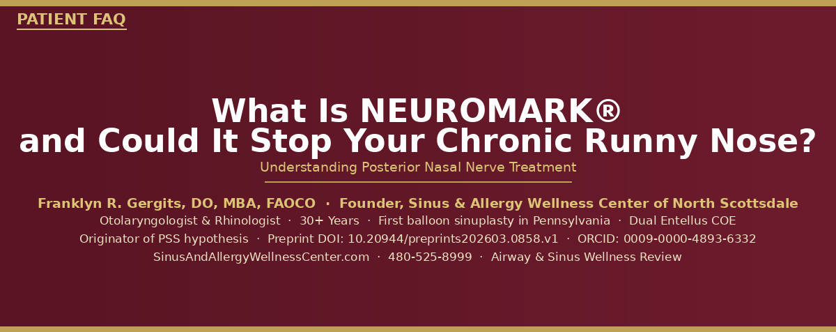 What Is NEUROMARK® — and Could It Stop Your Chronic Runny Nose? : Sinus ...