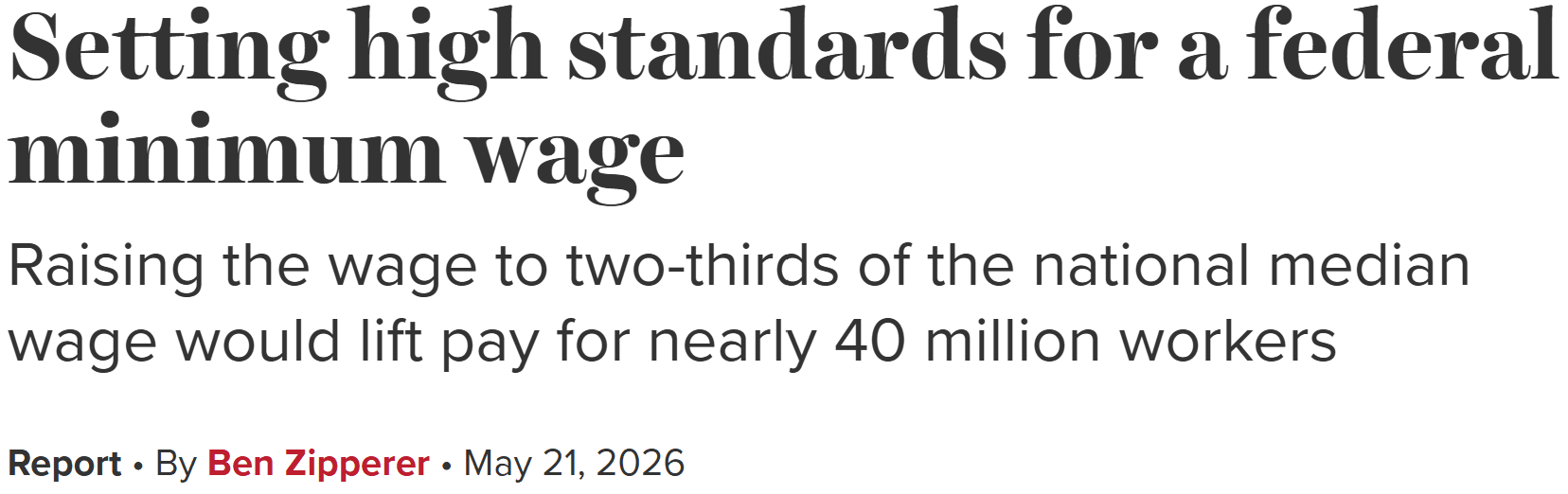 Good Policy Meets Good Politics: It's Past Time To Raise The Minimum ...