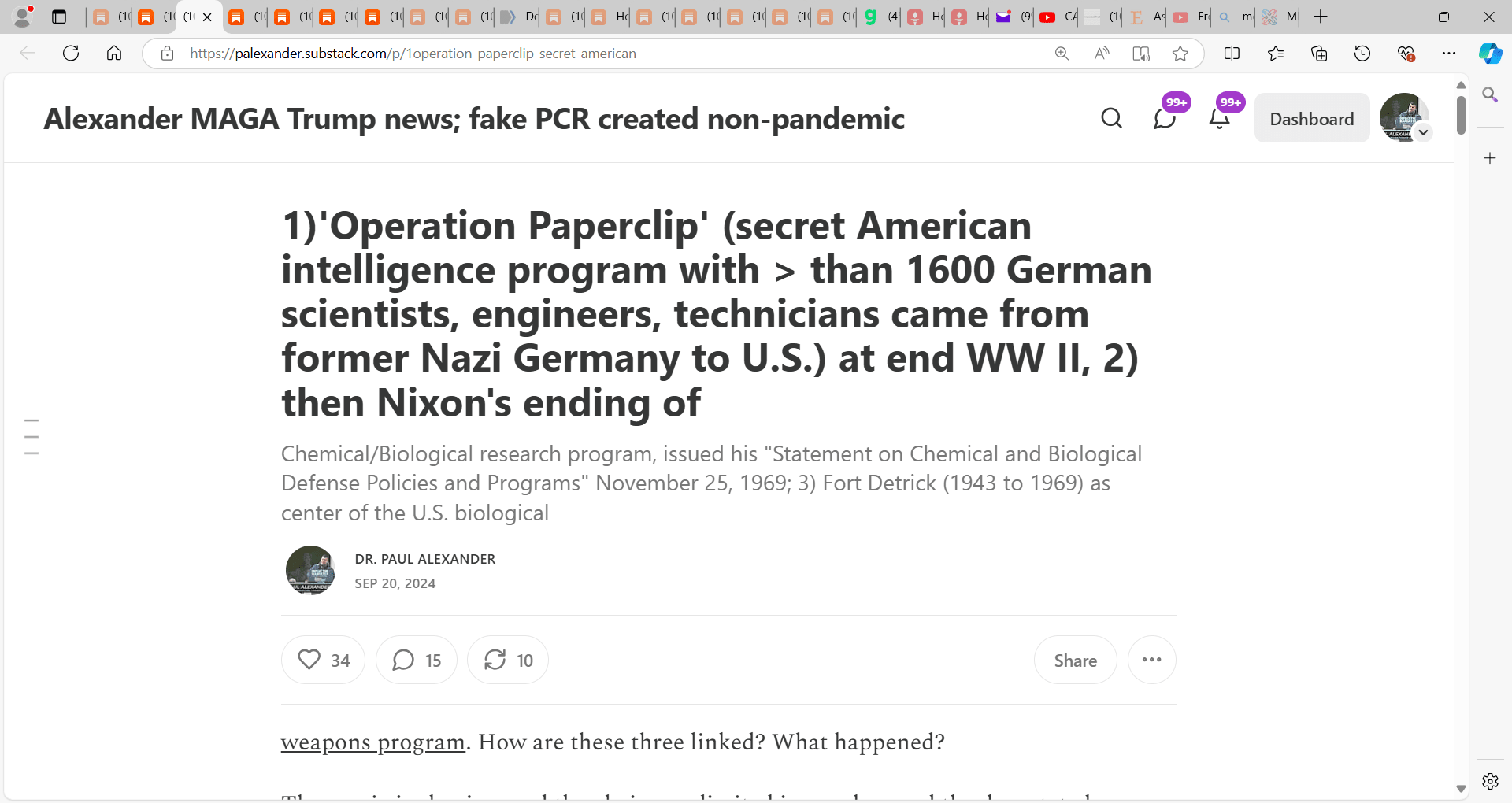 ‘Operation paperclip’ (CIA + DoD), do not forget operation paperclip ...