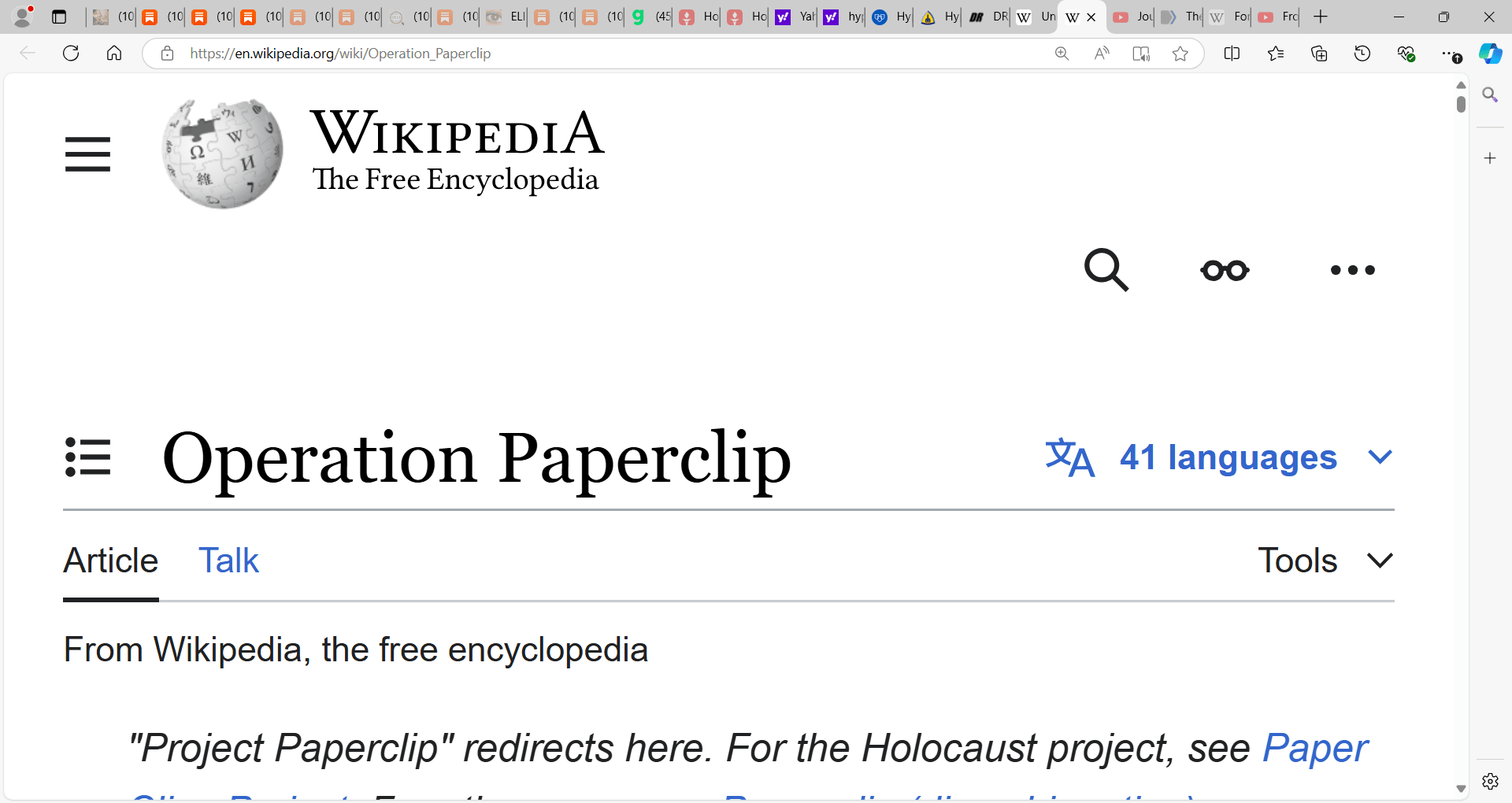 Operation paperclip (CIA + DoD union), do not forget operation ...